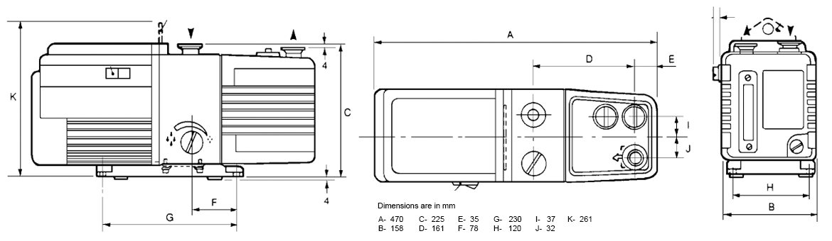 Edwards RV8 Two Stage Rotary Vane Vacuum Pump - REBUILT